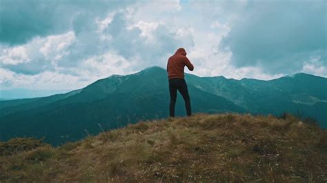 Man Running Up Hill Stock Footage Royalty Free Video Clips Storyblocks