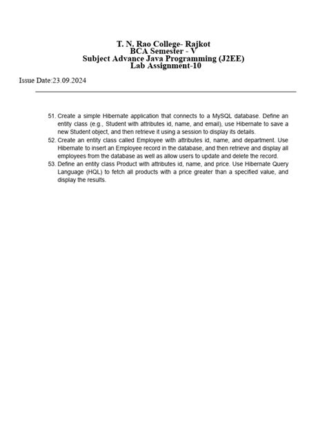 Lab Assignment 10 Pdf