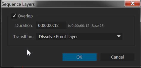 after effects repeat crossfade in a sequence of images video