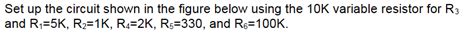 Solved Set Up The Circuit Shown In The Figure Below Using Chegg