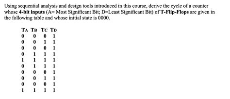 Solved Using Sequential Analysis And Design Tools Introduced Chegg Com