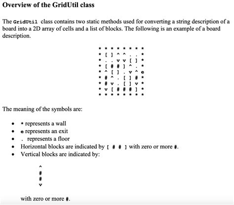 Overview Of The GridUtil Class The Gridutil Class Chegg