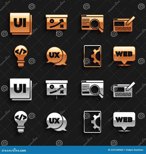 Set Ui Or Ux Design Web And Graphic Development Front End And