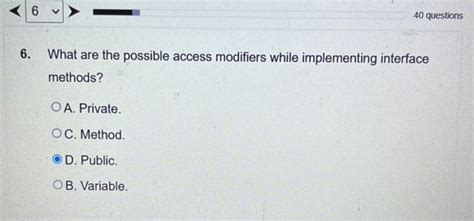 6 What Are The Possible Access Modifiers Studyx