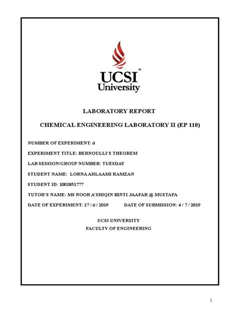 experiment 6 bernoulli pdf solution distillation