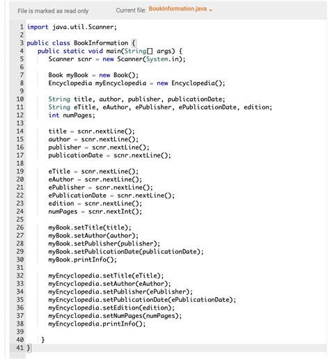Solved 1017 Lab Book Information Overriding Member