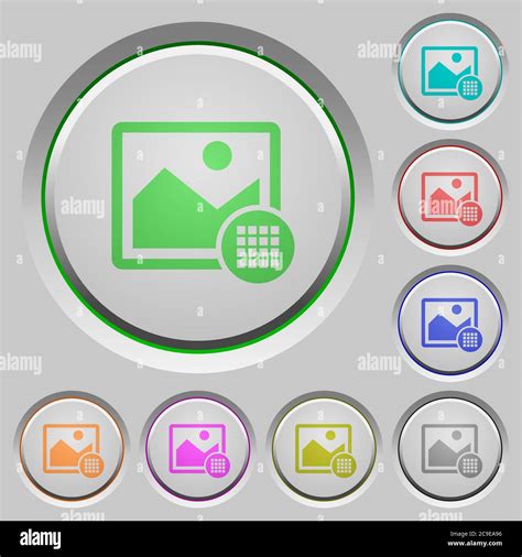Image Color Palette Icons On Sunk Push Buttons Stock Vector Image And Art Alamy