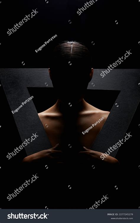 Beautiful Naked Woman Triangle Art Portrait Stock Photo Shutterstock