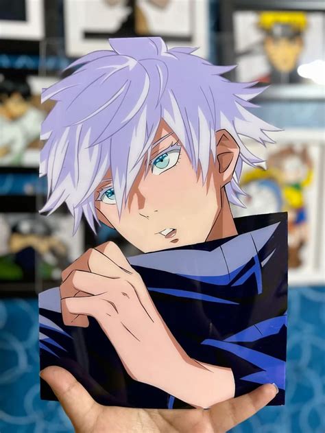 Gojo Satoru Anime Glass Painting Glass Painting Acrylic Painting