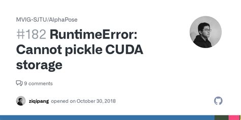 Runtimeerror Cannot Pickle Cuda Storage · Issue 182 · Mvig Sjtualphapose · Github