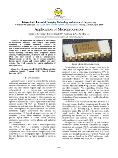 Application Of Microprocessors Pdf Microprocessor Central