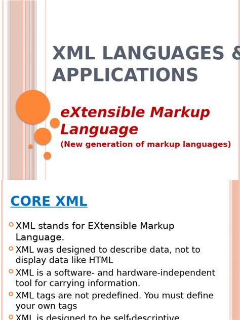 4 Lect 09 Xml Languages And Applications Pdf Xml Html