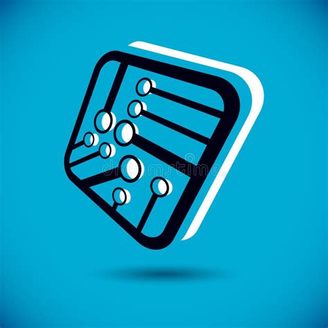 Vector Microchip Design Cpu Information Communication Technology Element Circuit Board In