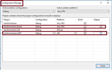 animation in xamarin forms application for android and uwp