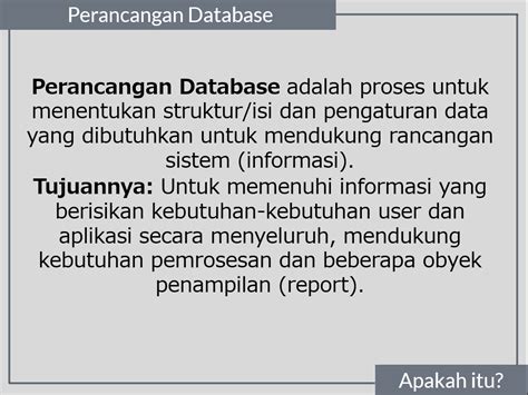 Materi Database Design Sesi Proses Perancangan Database