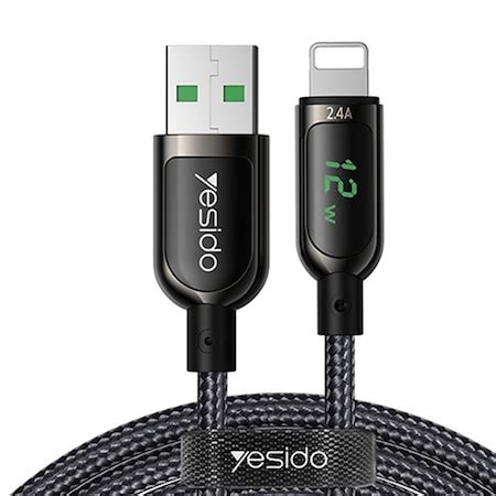 Кабел за зареждане, USB за трансфер на данни към Lightning, съвместим ...