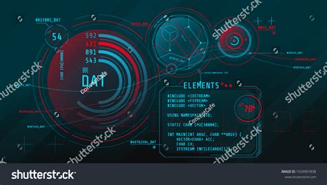 Composition Computer Hud Interface Coding Stock Vector Royalty Free