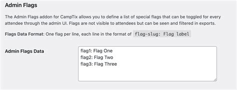 Camptix Admin Flags Dosnt Save More Than 1 Flag · Issue 861 · Wordpress · Github