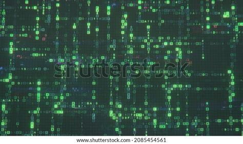 Green Digital Hex Code Matrix Scientific Stock Illustration 2085454561