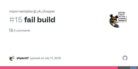 Fail Build Issue Nvpro Samples Gl Vk Chopper GitHub