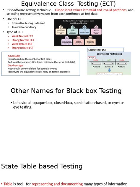 Equivalence Class Testing Ect State Stable Testing Pdf Software