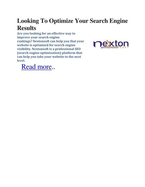 Ppt Looking To Optimize Your Search Engine Results Powerpoint Presentation Id12088005