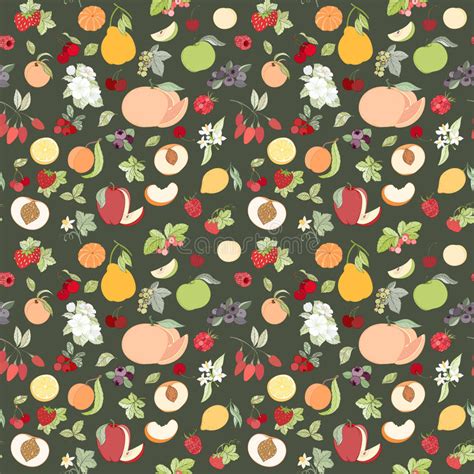 Peach Seamless Pattern Stock Vector Illustration Of Spring 41661802