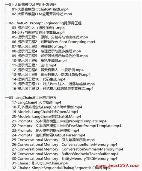 基于大模型LLM的开发与编程教程 视频教程 下载 Java知识分享网 免费Java资源下载