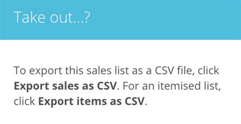 How Do I Export My Sales To A CSV File Ovatu Help Guides
