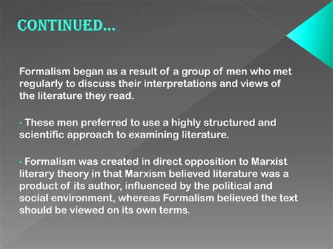 Ppt Formalism Powerpoint Presentation Free Download Id2457222