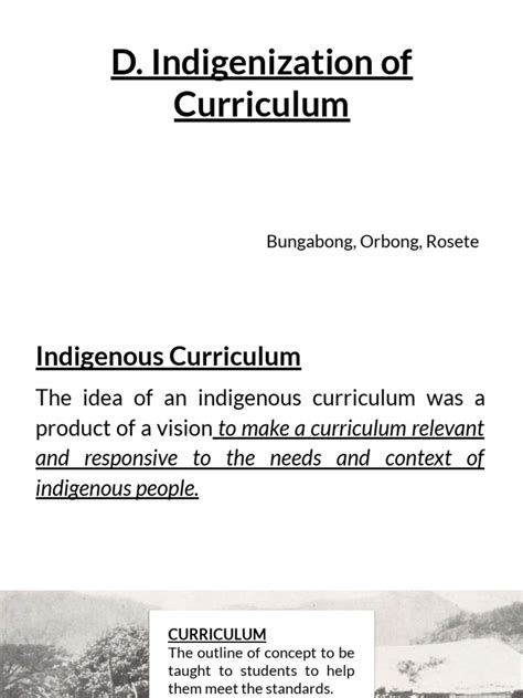 Indigenization Of Curriculum Pdf Curriculum Learning