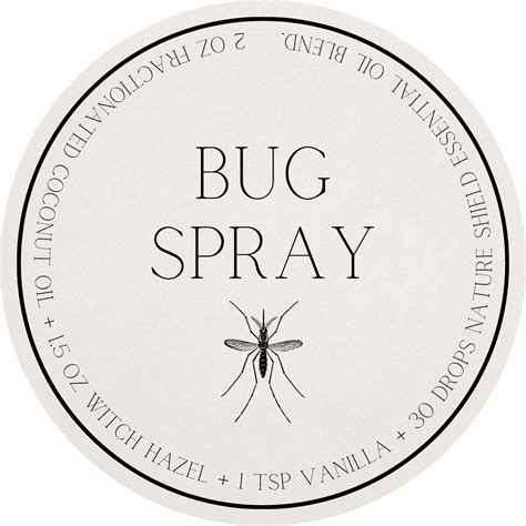 Printable Bug Spray Labels Printable Word Searches