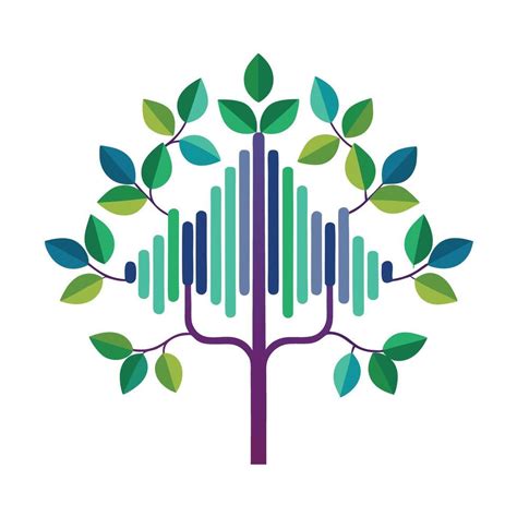Audio Tree Sound Wave Pattern On Leaves 60317039 Vector Art At Vecteezy