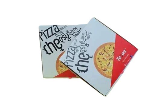Pizza Packaging Box Paper Material Rectangular Shape Multi Color