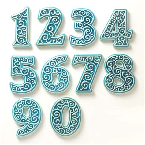 Apartment Number Number 5 Turquoise Etsy