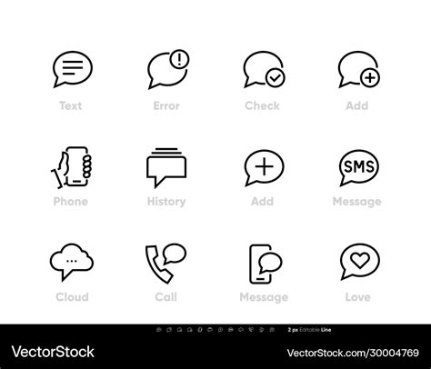 Text Chat Dialog Box Icon History Phone Message Vector Image