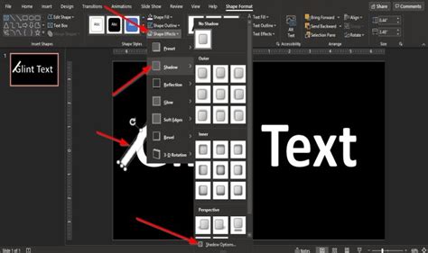 how to make a glint or sparkle text animation in powerpoint