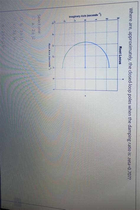 Solved Where Are Approximately The Closed Loop Poles When Chegg