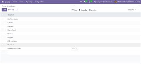events configurationsin odoo 16 events app odoo v16 community edition