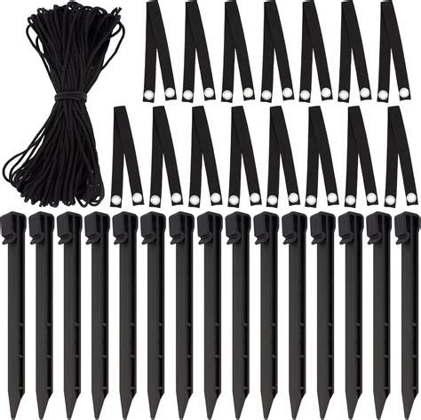 Amazon Com 31pcs Tree Stake Kits 15pcs Black Tree Stakes 15pcs Tree Straps 157 48 In Strong