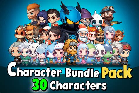 Character Bundle Pack 30 Characters 2d Characters Unity Asset Store