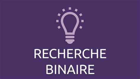 Algorithmie Recherche Binaire Youtube