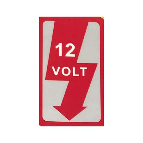Sticker 12volt System Volkspares