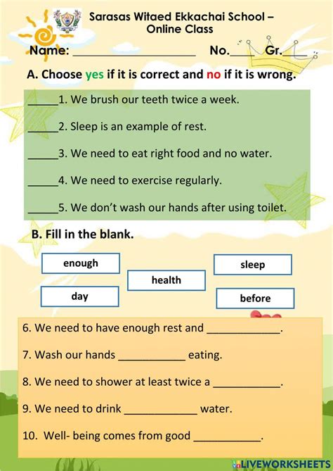 Class Evs Worksheet Worksheet Live Worksheets 56 Off
