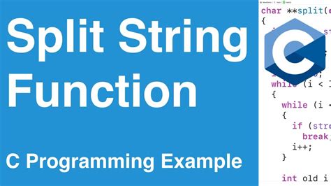 Split Strings Function C Programming Example Youtube