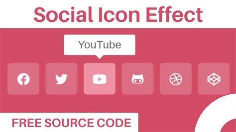 css social icon animation hover effect css only youtube