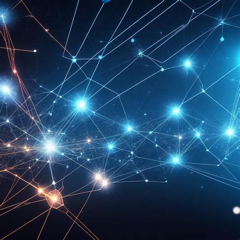 Premium Ai Image Technology Network Connection Background