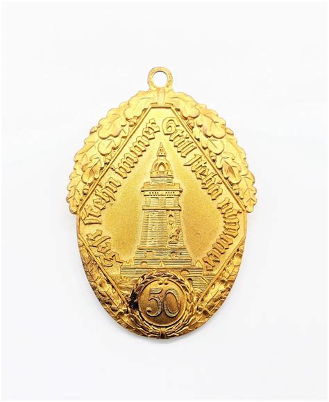 Fahnenmedaille Des Kyffhäuserbund Gold Für 50 Jahre Medaille Für