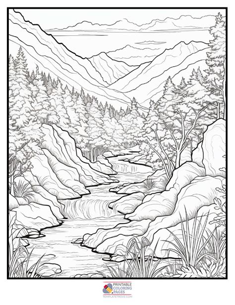 Landscapes Coloring Pages For Adults