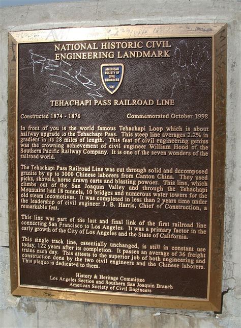 Tehachapi Pass Railroad Line Asce